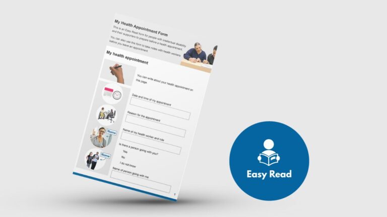 My Health Appointment Form - Easy Read | CID