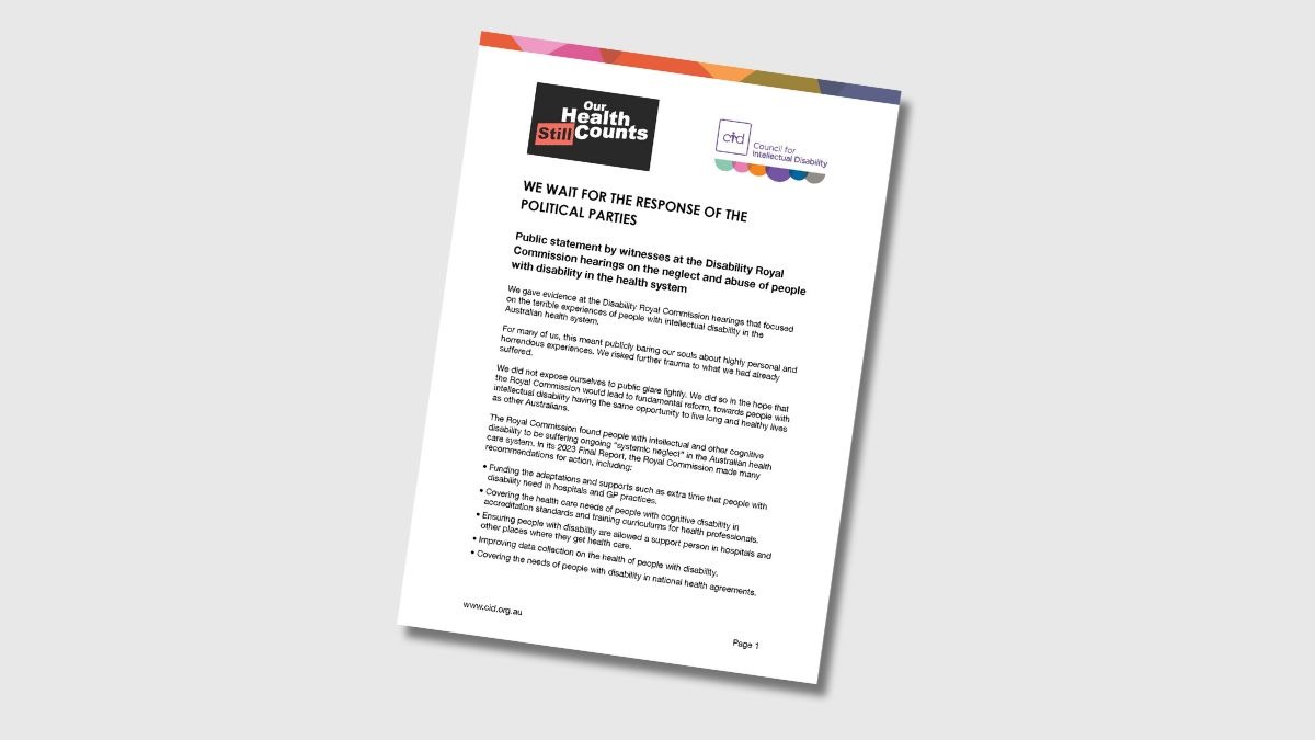 Supported Decision Making Framework - Council for Intellectual Disability